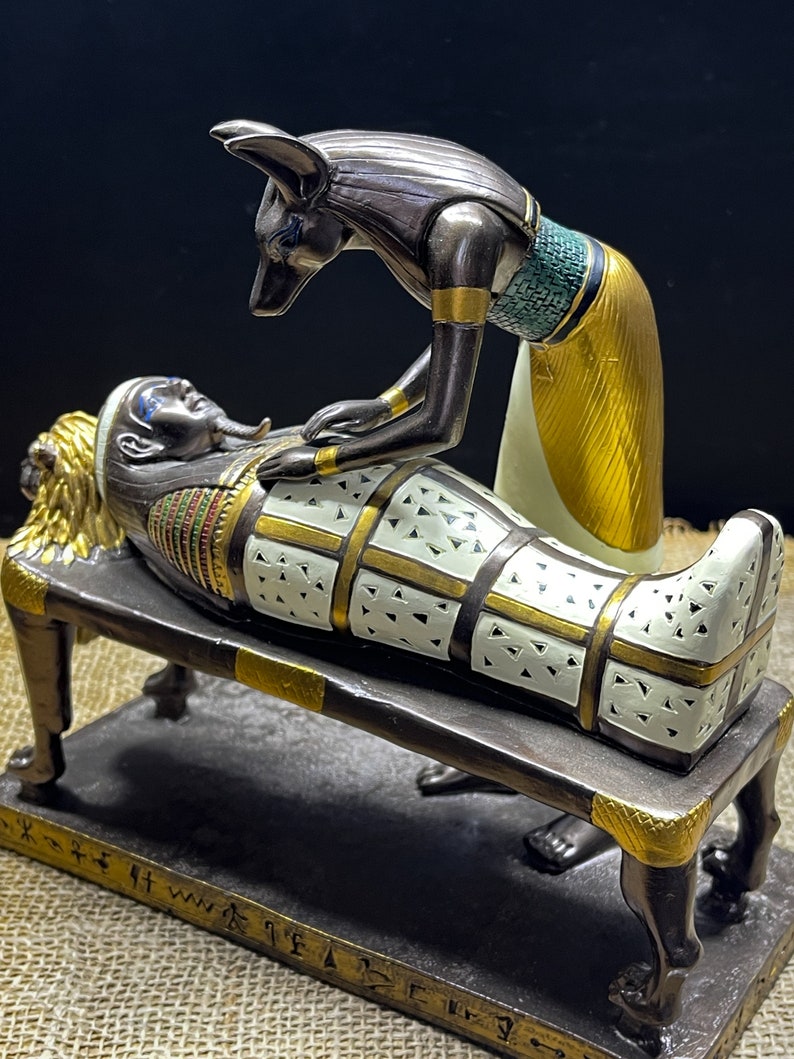 Ancient Egyptian God Anubis Statue, Tutankhamun Mummification Process ...