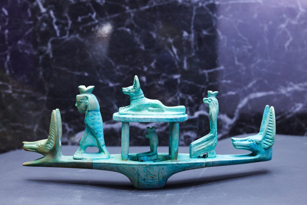River Boat of Egyptian Anubis With Amazing Egyptian Details- Our Item ...