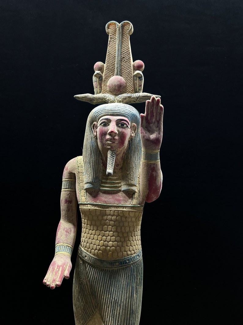 Egyptian God Tatenen Sculpture, Father of Gods, God of the Rising Earth ...