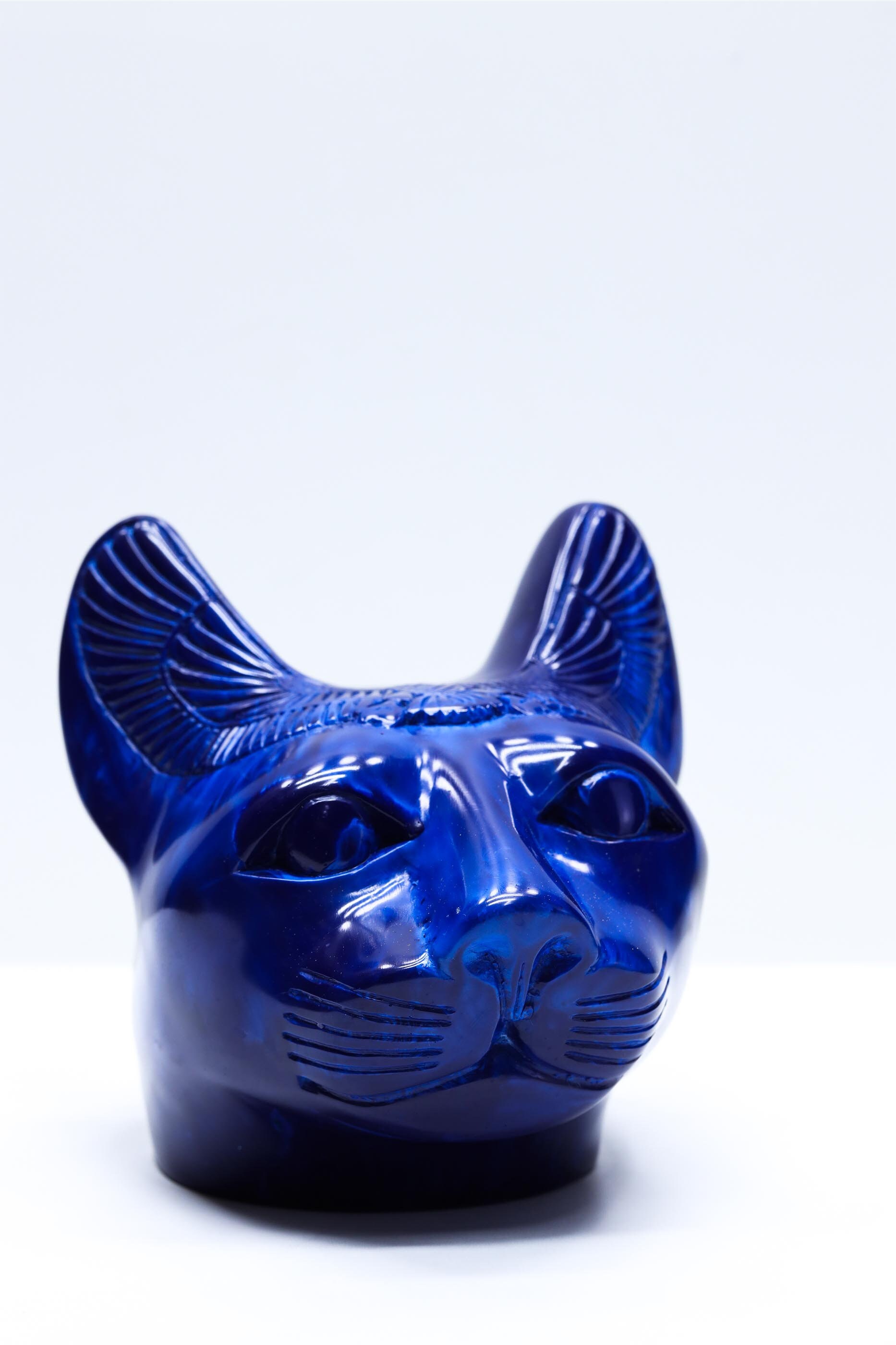 Blue Lapis Bastet Head, Ancient Egyptian Cat, Bastet the Cat, Egyptian ...