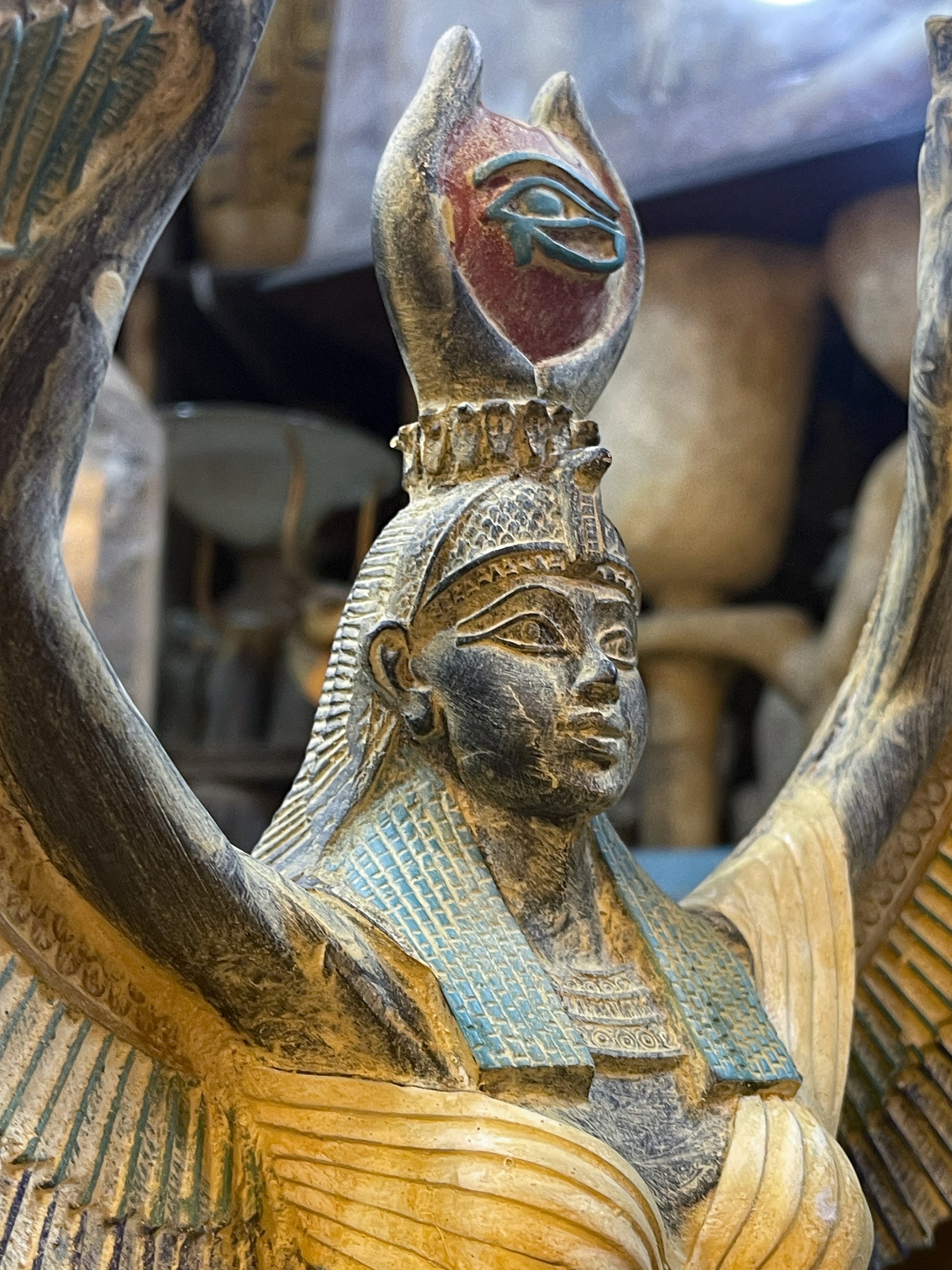 Egyptian Goddess Isis Statue With Special Cartouche Isis - Etsy