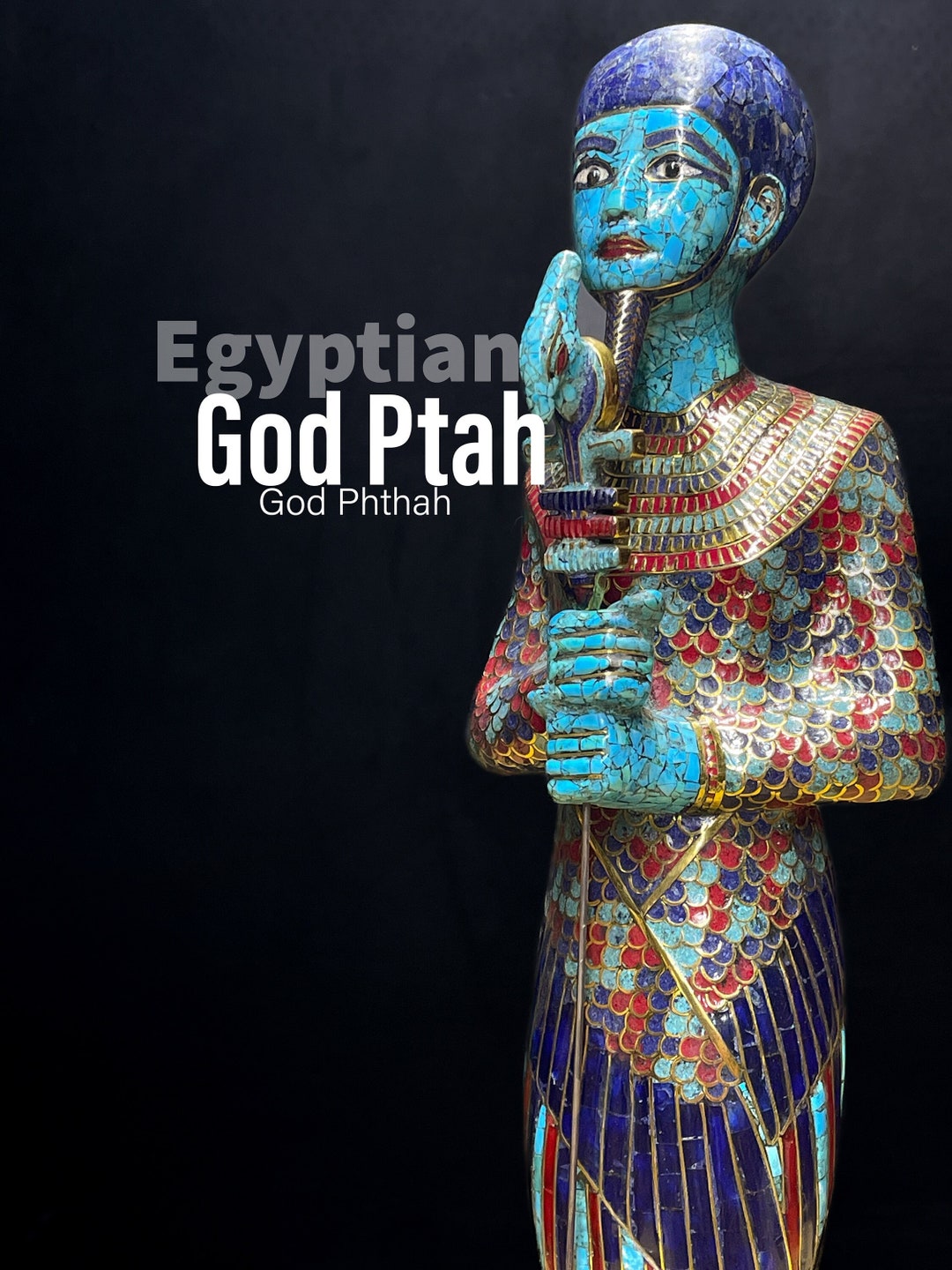 Ptah God, Ptah Statue, Phthah Egyptian God, Egyptian God Ptah Statuette ...