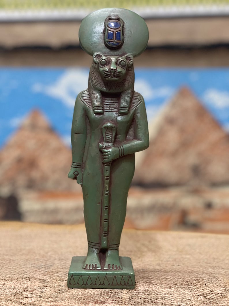 Egyptian Lion Goddess Sekhmet Statue - Large Solid Heavy Ancient Egypt ...