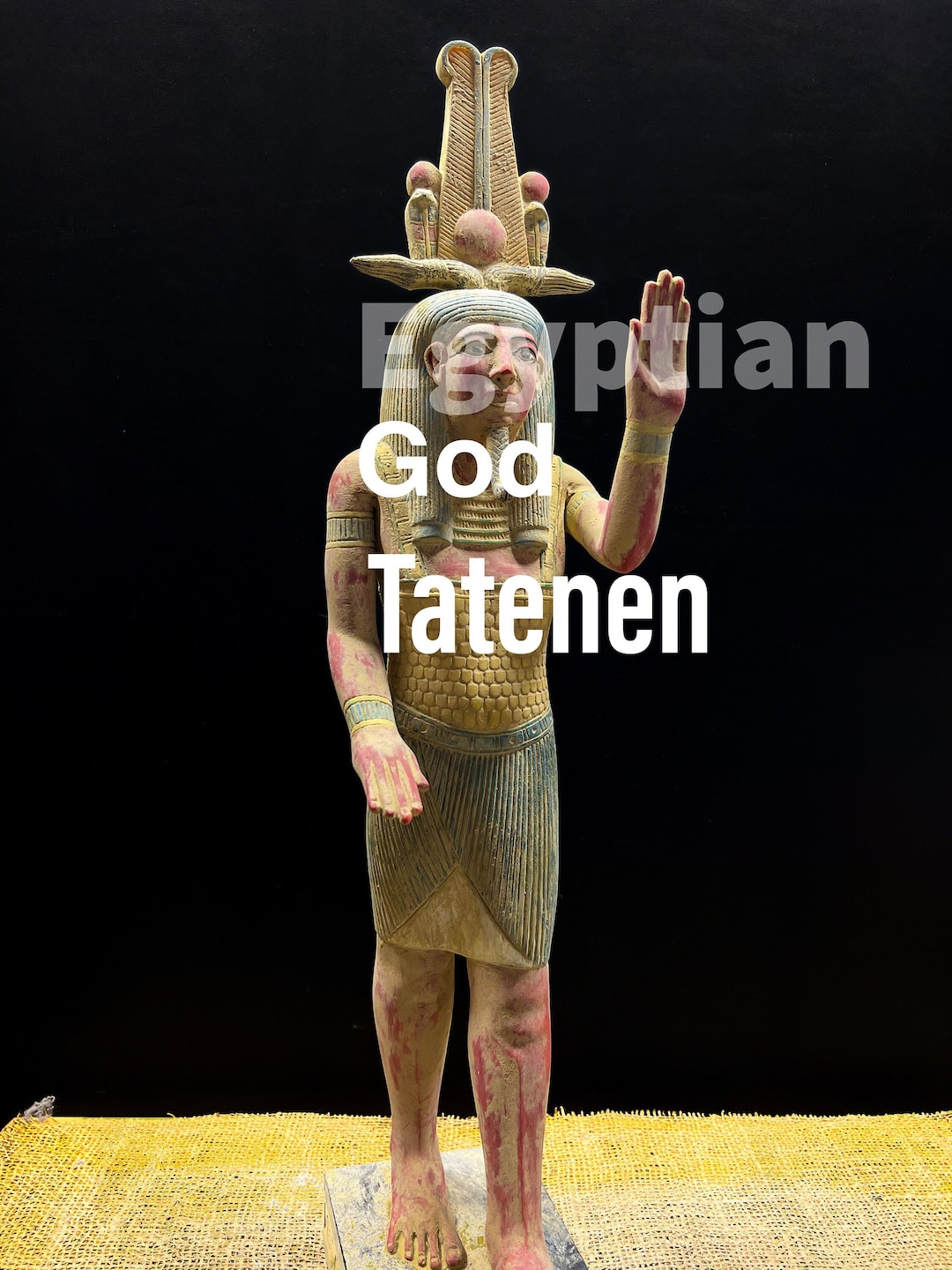 Egyptian God Tatenen Sculpture, Father of Gods, God of the Rising Earth ...