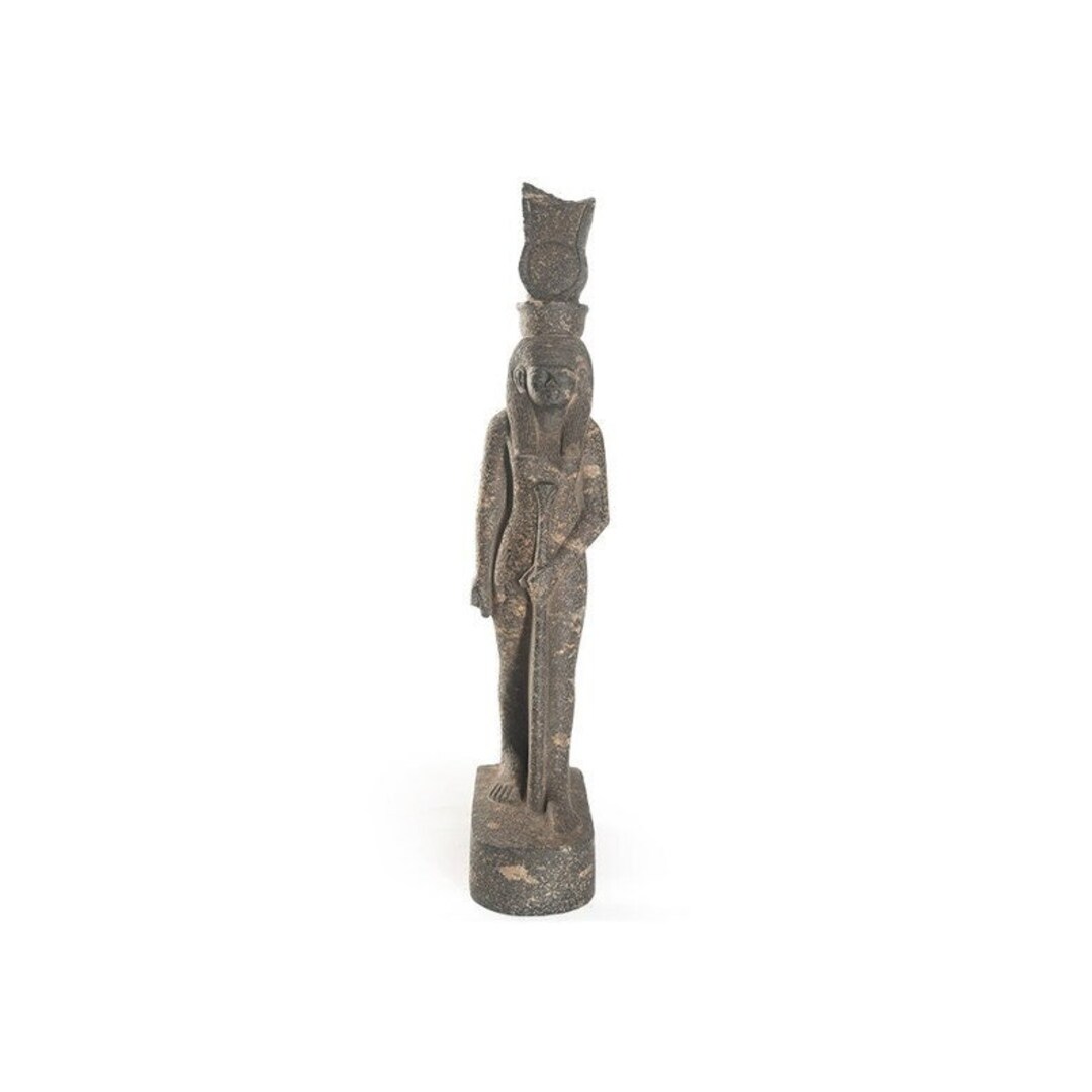 Egyptian Goddess Isis Statue With the Lotus Flower. Egyptian Sculpture ...