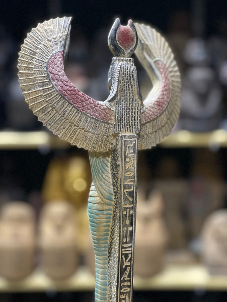 Egyptian Goddess Isis Statue With Special Cartouche, Isis Statue With ...