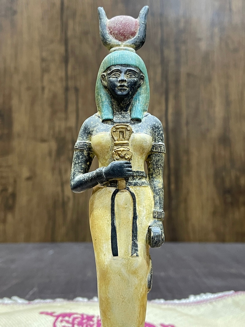 Egyptian Goddess Hathor Goddess Hathor With Sun Disk Goddess - Etsy