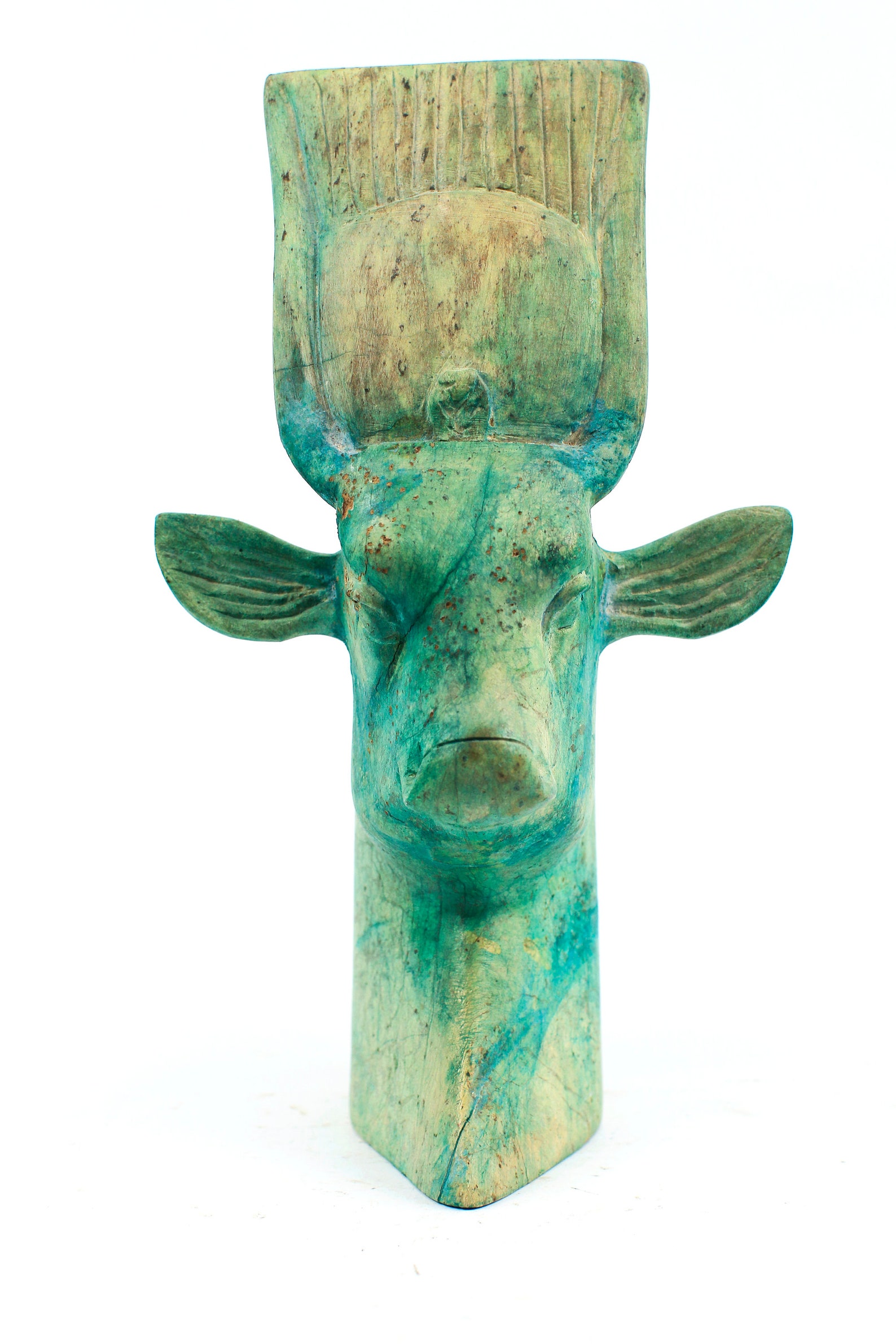 Egyptian God Apis Head Figurine One of a Kind Statue Made in - Etsy