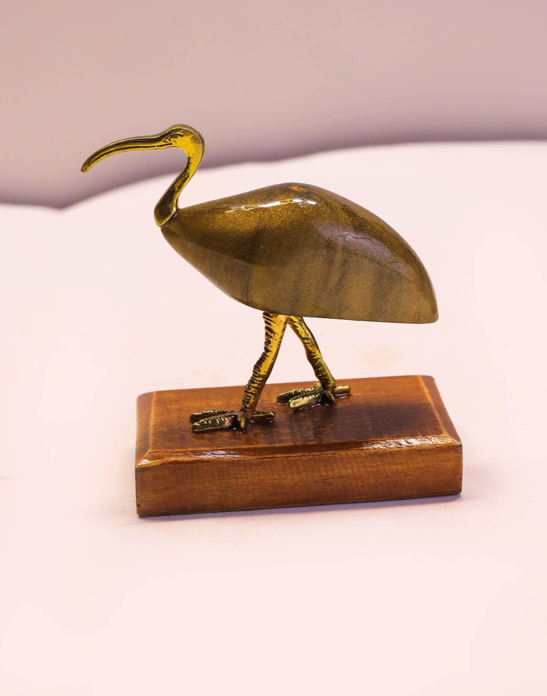 Gold Ibis Thoth Statue Made From Brass, Egyptian Ibis Bird, God Thoth ...