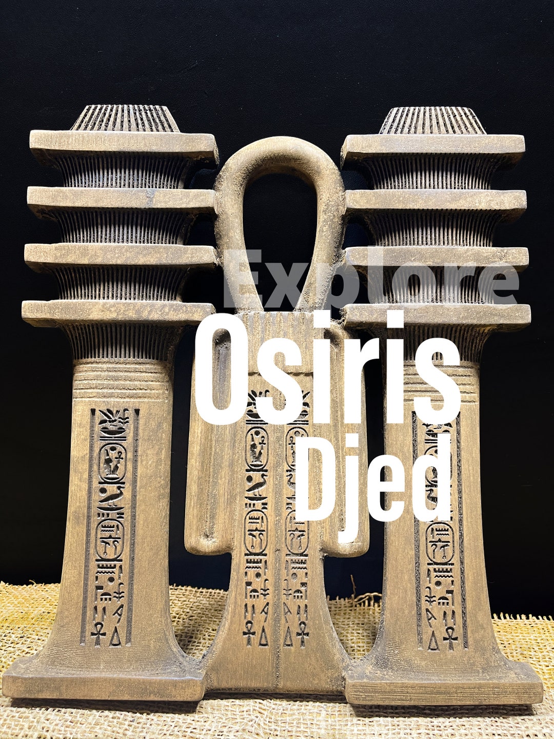 Two Djeds and ISIS Tyet, ( Knot of ISIS, Girdle of ISIS ), Egyptian Djed - Etsy