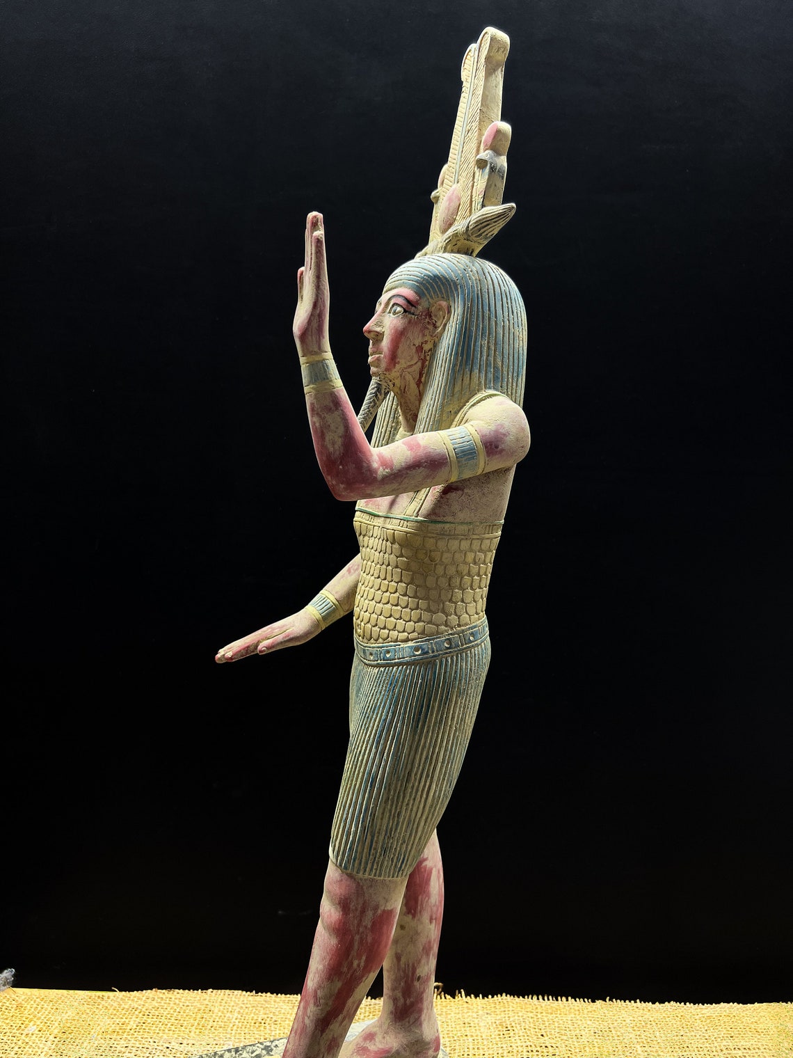 Egyptian God Tatenen Sculpture, Father of Gods, God of the Rising Earth ...