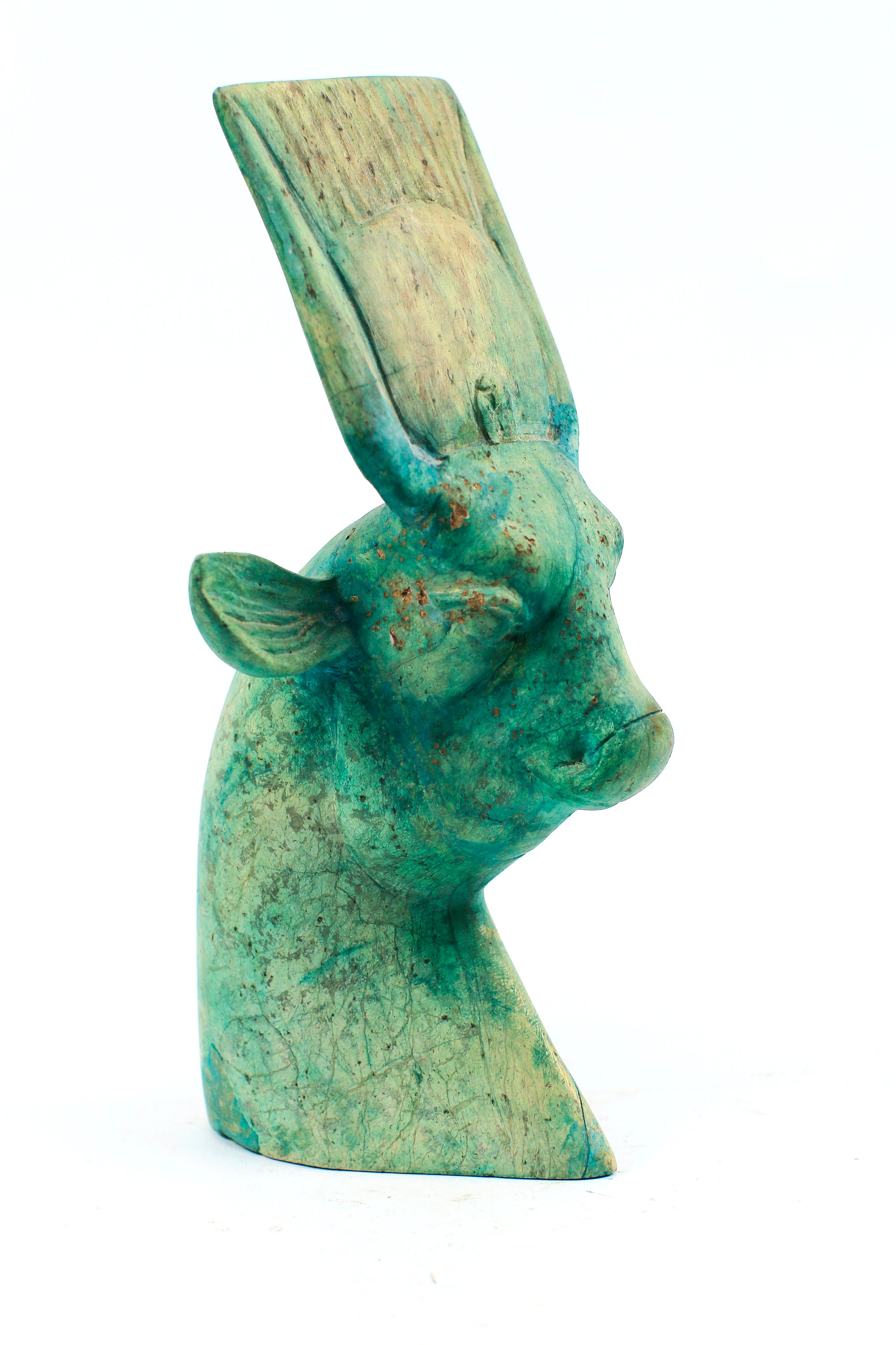 Egyptian God Apis Head Figurine One of a Kind Statue Made in - Etsy