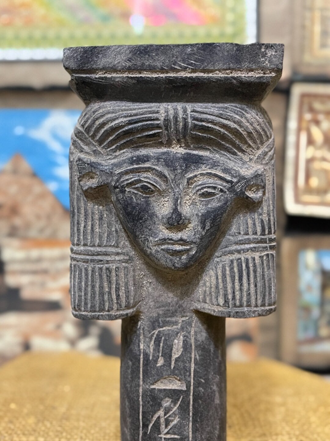 Egyptian Goddess Hathor, Goddess Hathor With Cow Face Statue, Goddess ...