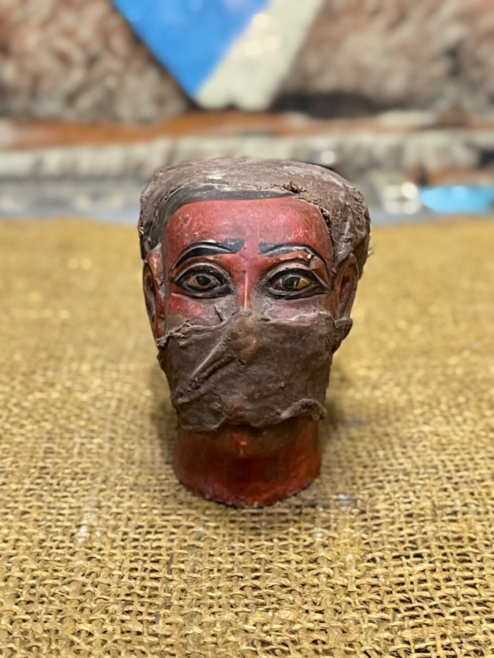 Mini Statue for Queen Nefertiti Masked Nefertiti Head a - Etsy