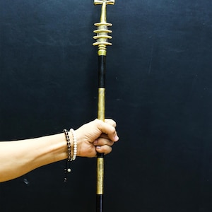Large Scepter With Ankh (key of Life) - Djed of Osiris - Was-scepter ...