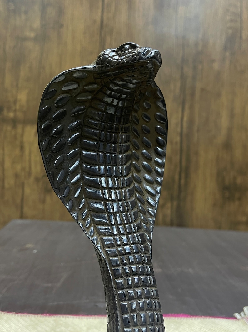 Egyptian Cobra Snake Statue, Egyptian Uraeus. Large Cobra . 10" in ...