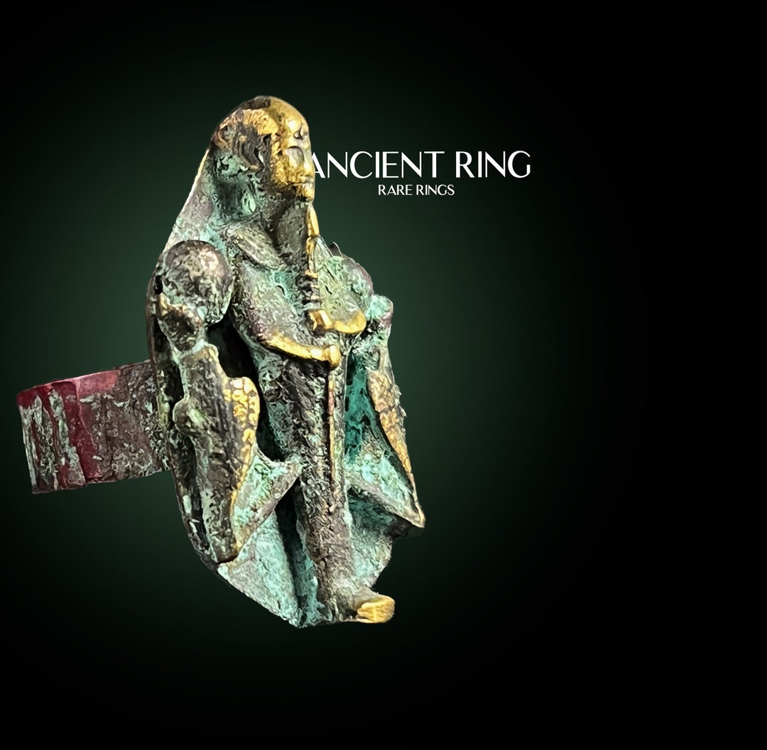 Ancient Egyptian Ring. Egyptian Rings in the Form of God Ptah and God ...
