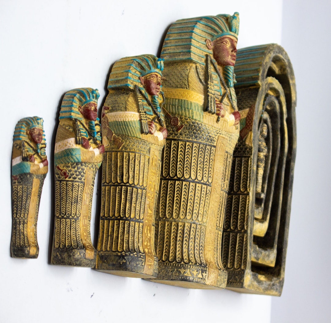 Set of King Tutankhamun Coffins, Egyptian King, Made in Egypt With Care ...