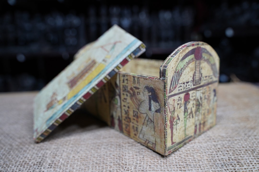 Spectacular Jewlery Box With Egyptian Decor, Egyptian Gift Box From ...