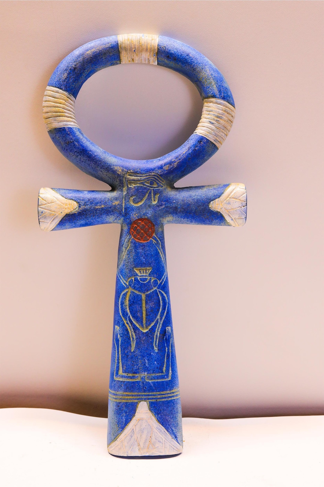 Ancient Egyptian Key of Life Ankh, Made From Blue Stone, Blue Ankh Key ...