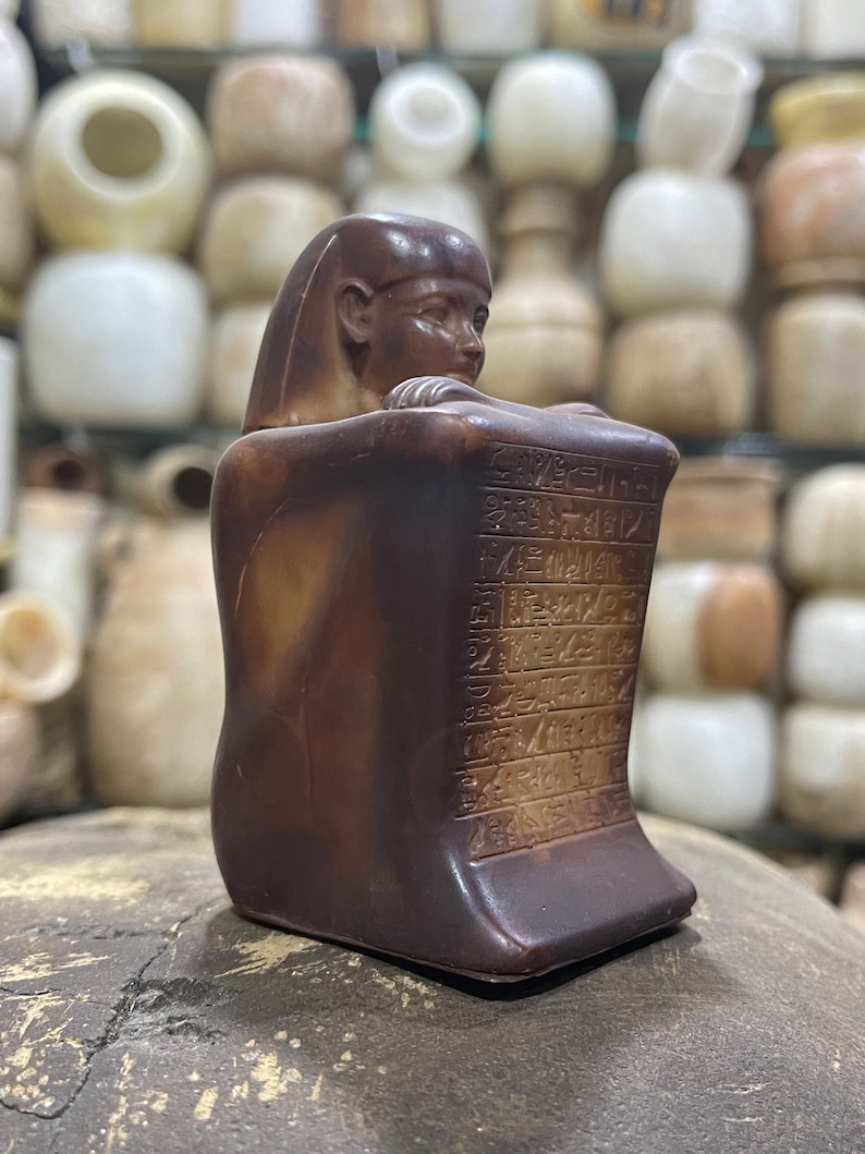 Egyptian Scribe Statue, Read and Write Figurine Statue in Ancient Egypt ...