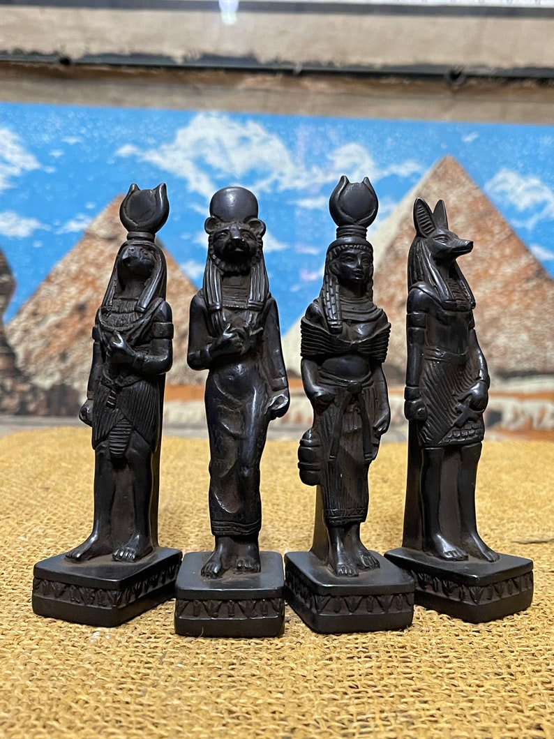 4 Most Popular Goddess/gods Statuettes in Ancient Egypt as a Set ...