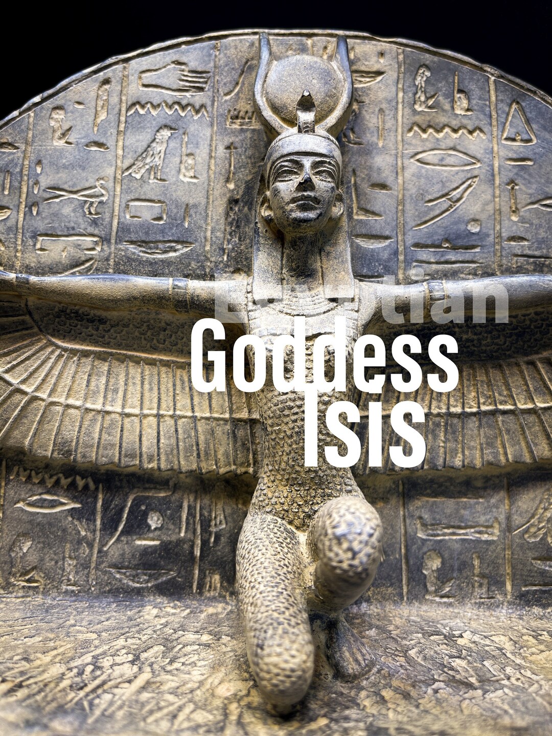 Ancient Egyptian Goddess Winged ISIS, Goddess Isis Statuette, Home ...