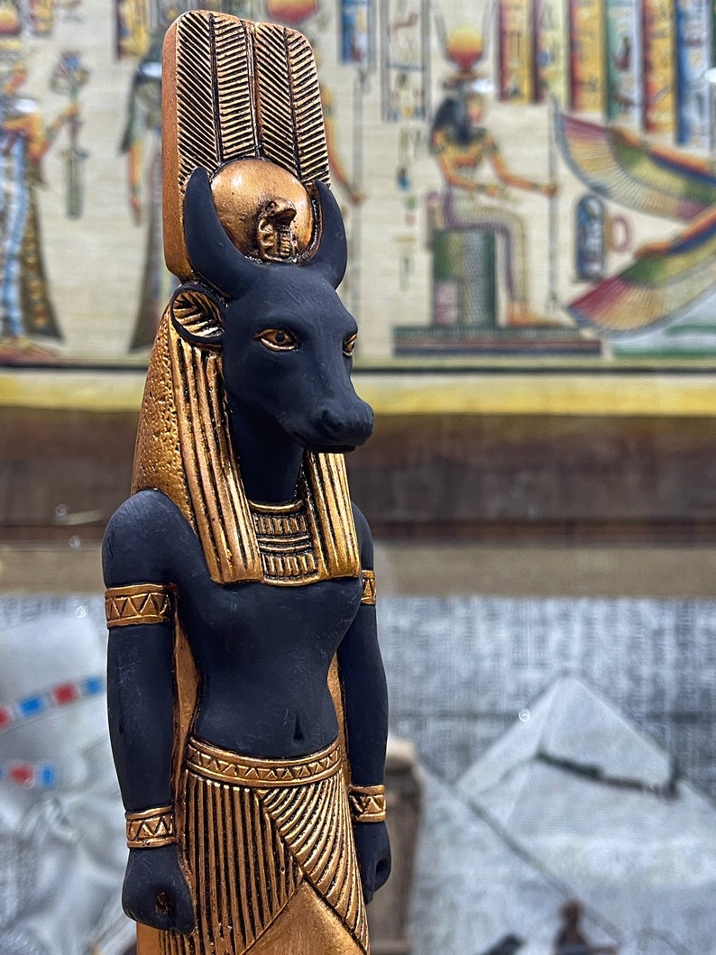 Goddess Hathor Statue in the Cow Form , Made by Egyptian Hands - Etsy