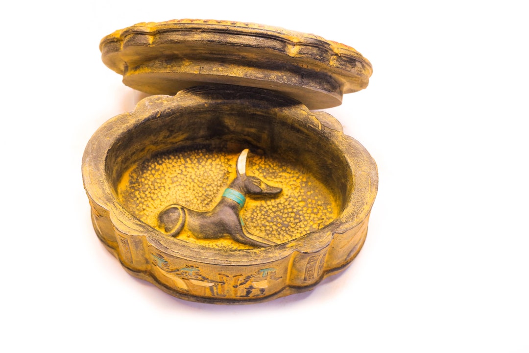 Fantastic Egyptian Pharaonic Jewelry Box With God Anubis the Egyptian ...