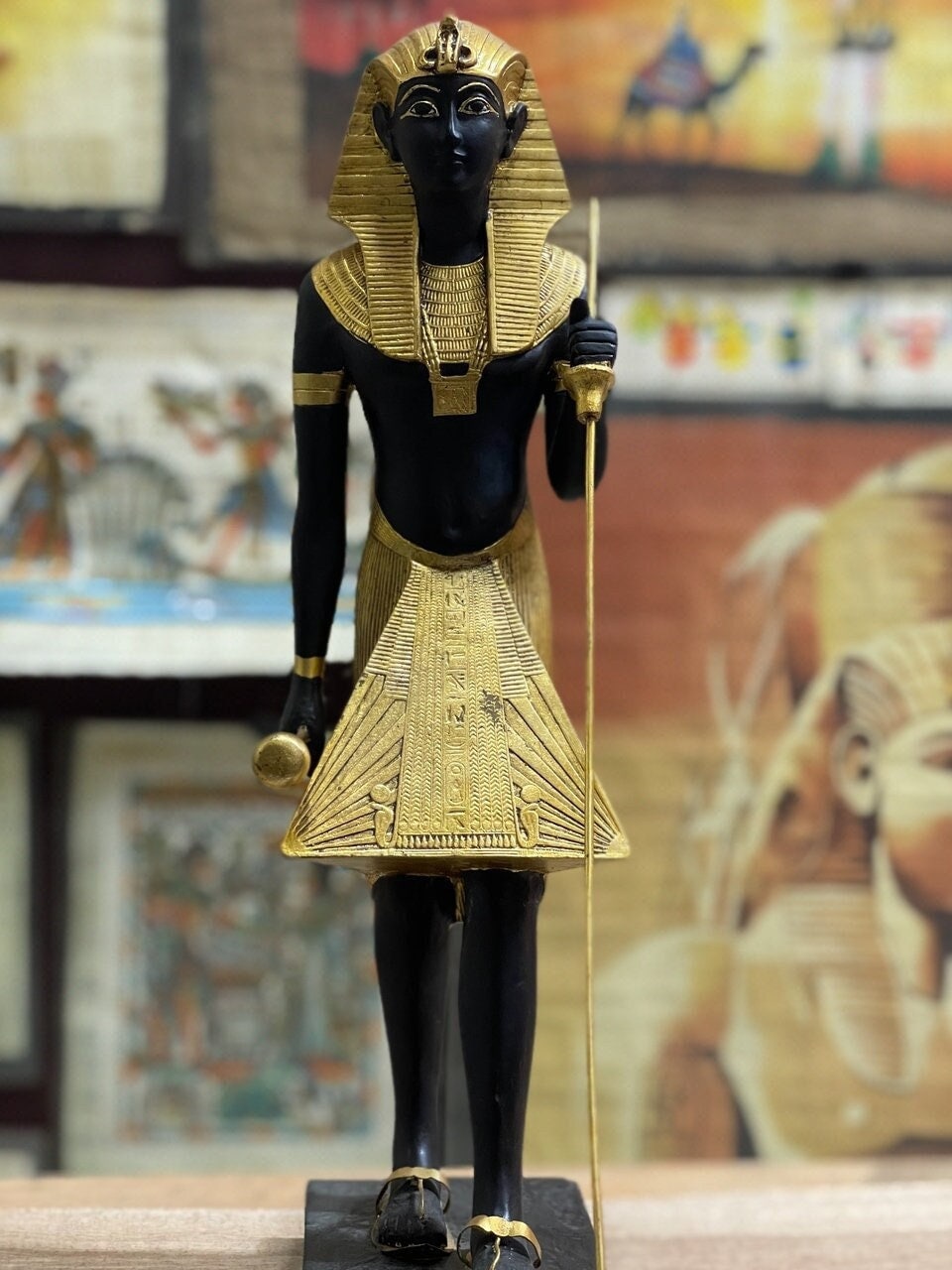 King Tutankhamun Guardian Statue. King Tutankhamun Statue. - Etsy