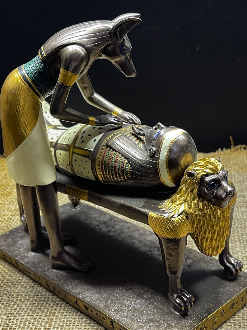 Ancient Egyptian God Anubis Statue, Tutankhamun Mummification Process ...