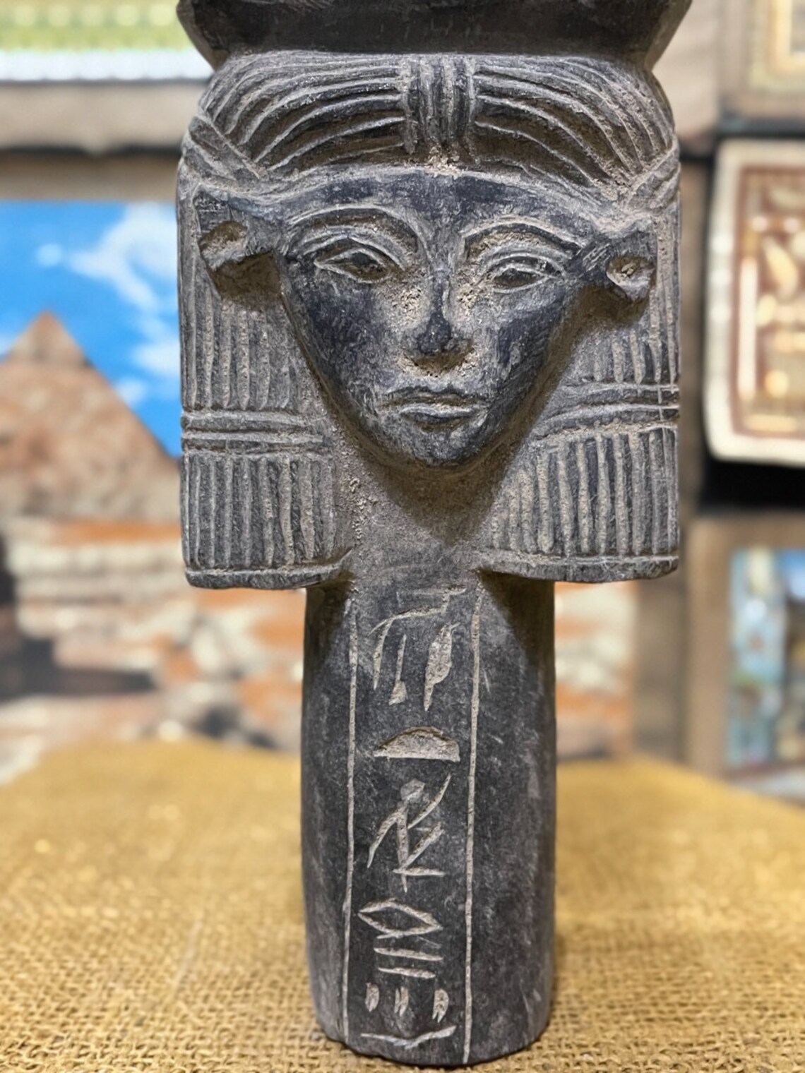 Egyptian Goddess Hathor Goddess Hathor With Cow Face Statue - Etsy