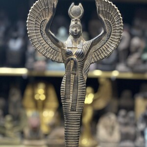 Egyptian Goddess Isis Statue With Special Cartouche, Isis Statue With ...