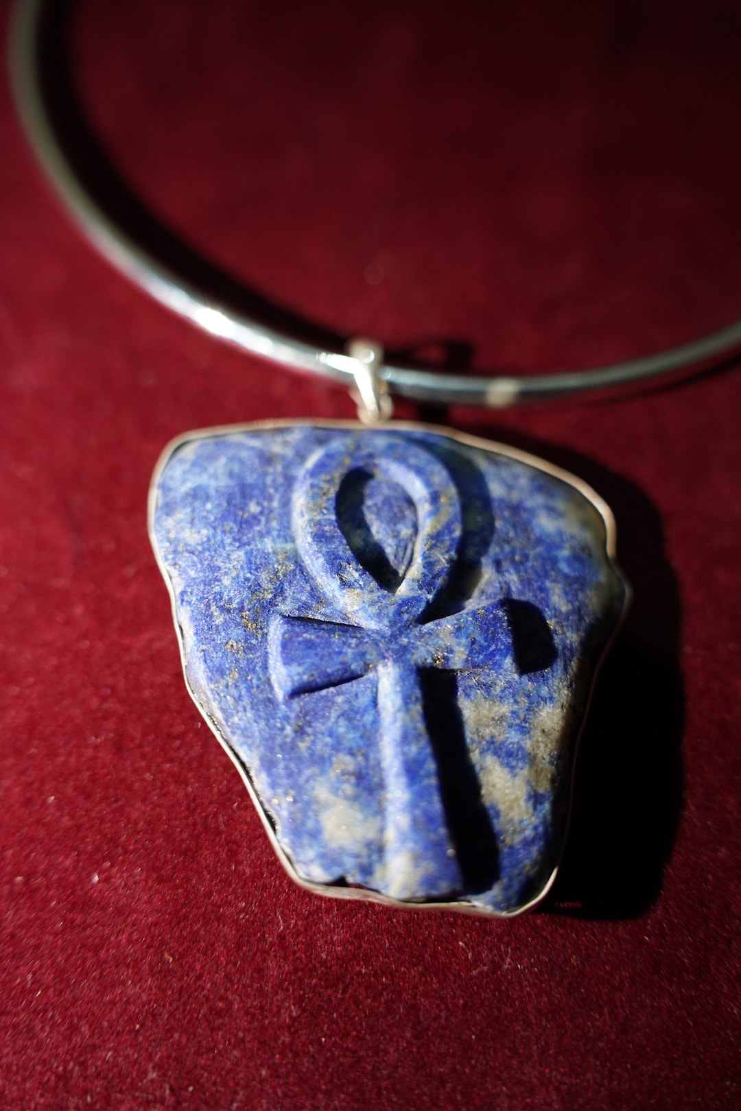 Lapis Lazuli Egyptian Ankh Key of Life, Ankh Key With Silver Frame ...