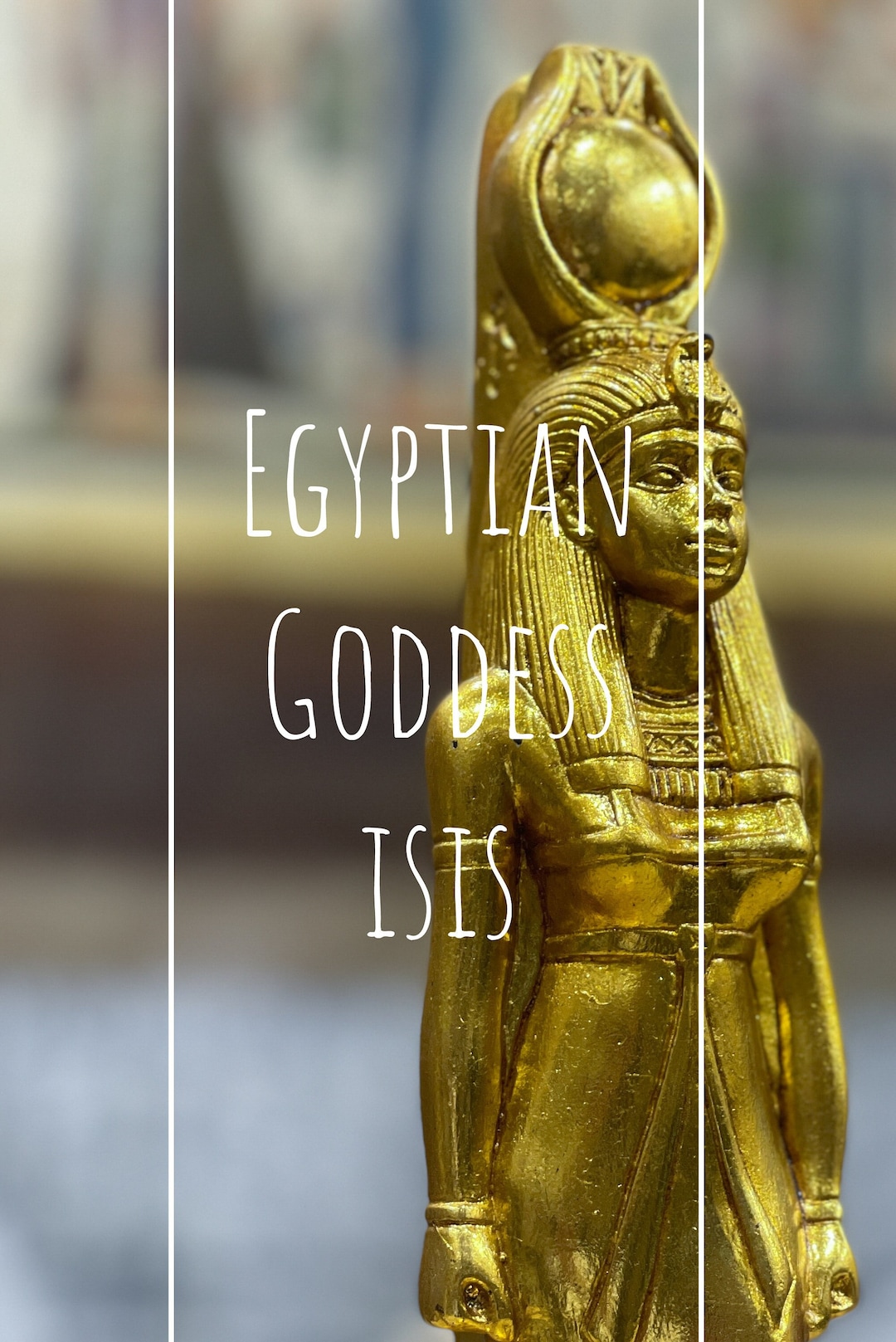 Ancient Egyptian Goddess Isis Statue, Goddess Isis With Goddess Hathor ...