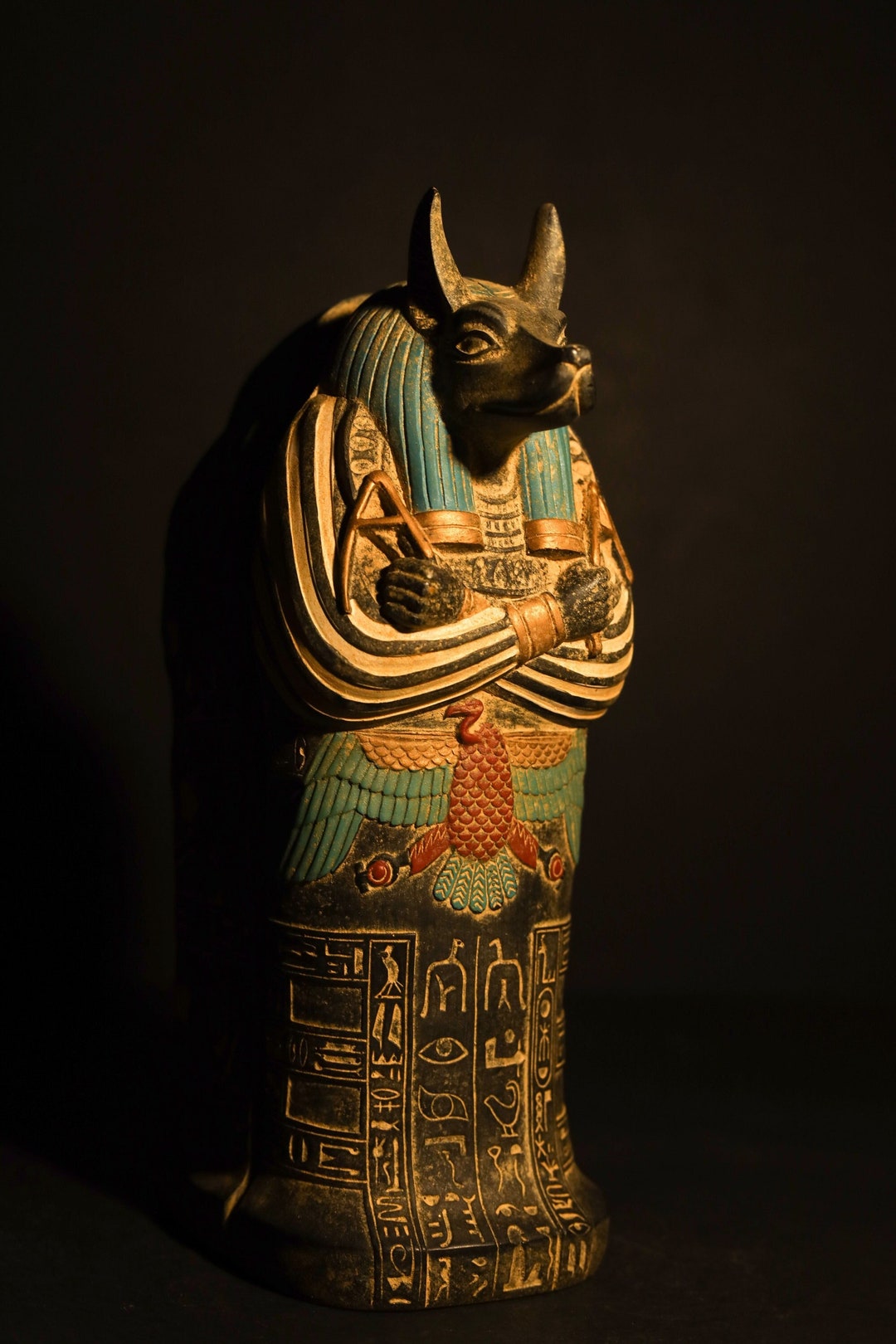 Ancient Egyptian Gods Set of Coffins With the Egyptian Mummy Inside It ...