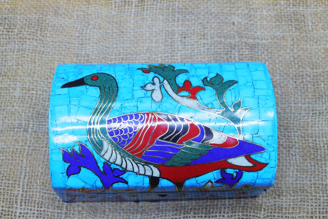 Egyptian Jewelry Box With Pharaonic Geese, Egyptian Gift Box From Egypt ...