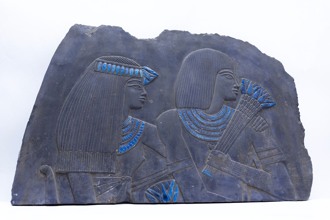 Isis and Nepthys Statue Holding the Lotus Flower- Made in Egypt With ...