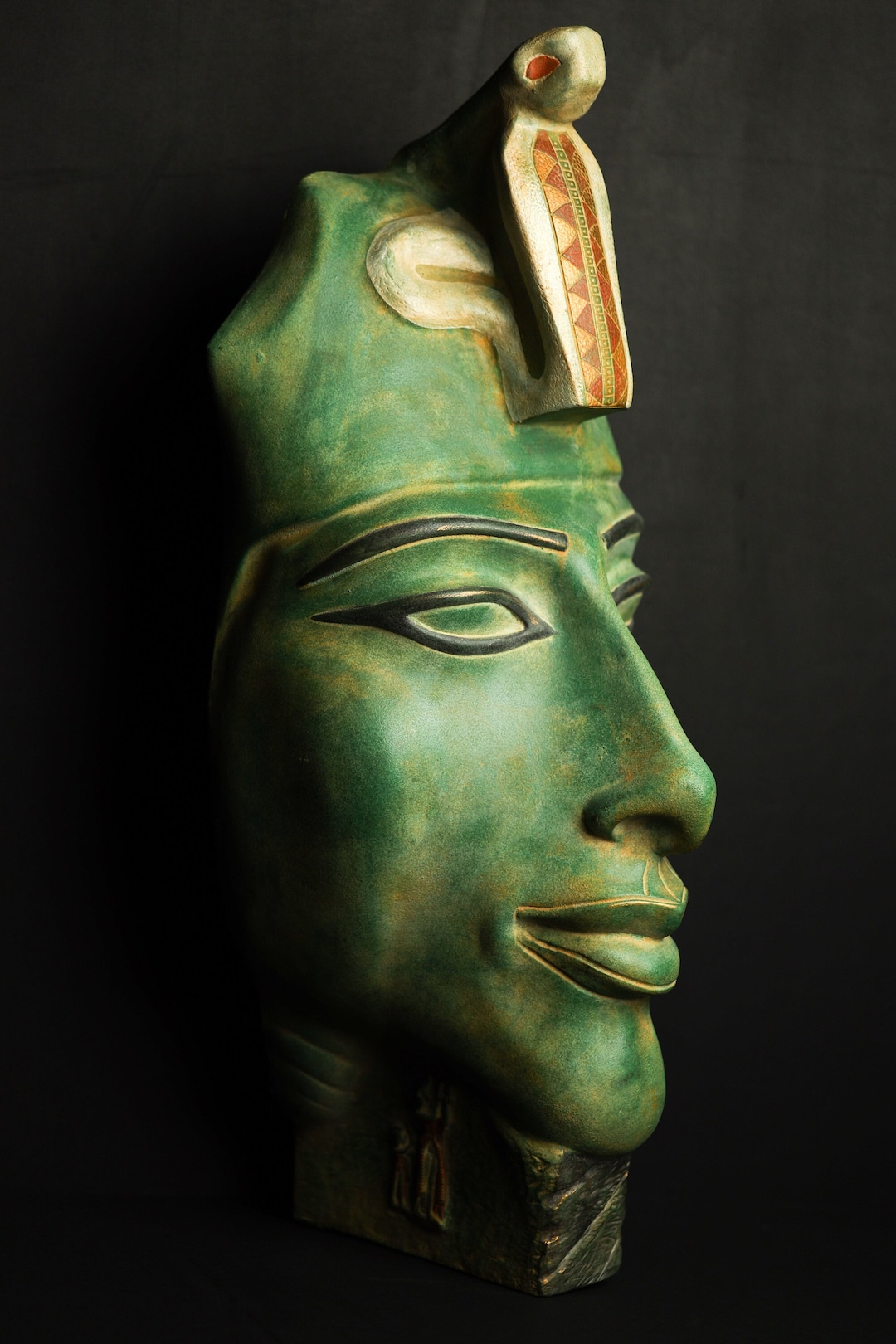 Egyptian Akhenaten Mask - Handmade Replica - Handmade Decor, King ...