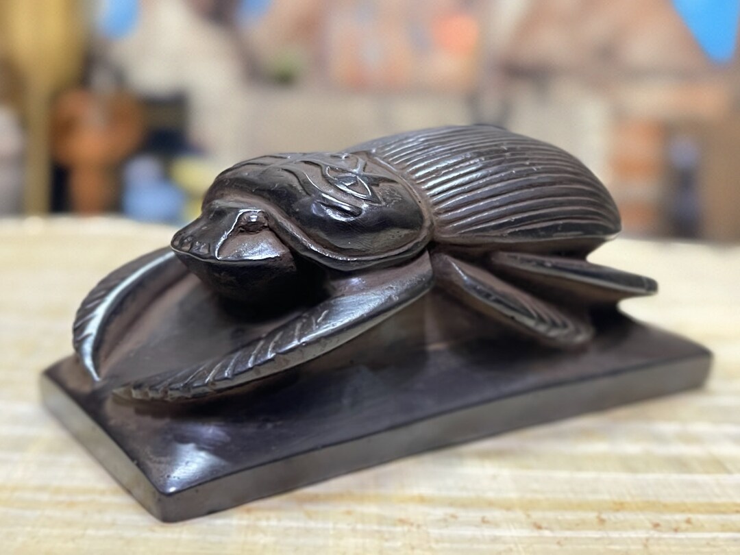 Ancient Egyptian Scarab Made From Basalt Stone, Egyptian Scarab With ...