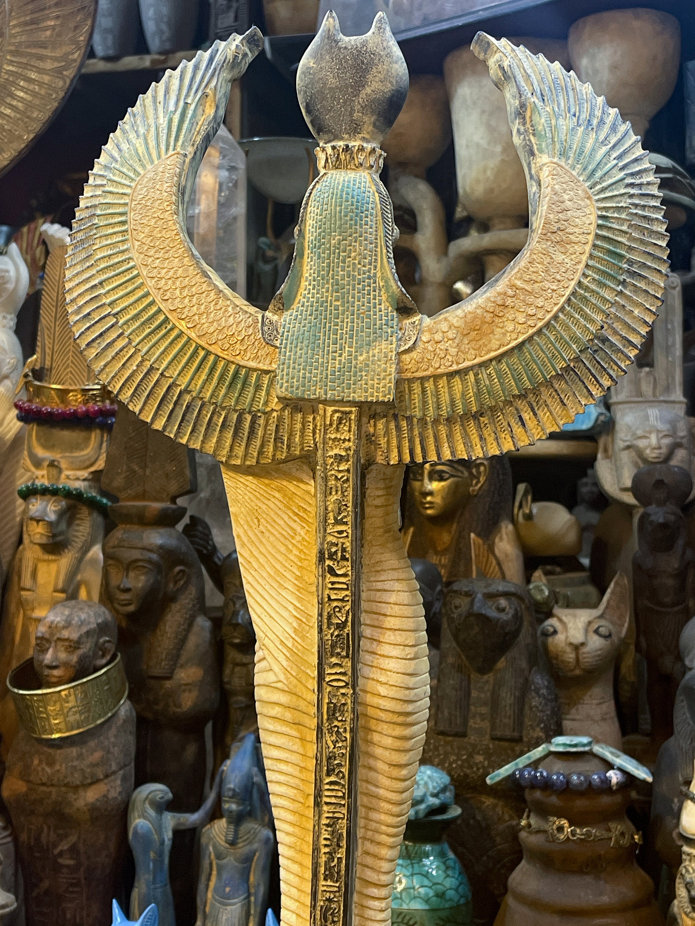 Egyptian Goddess Isis Statue With Special Cartouche Isis - Etsy