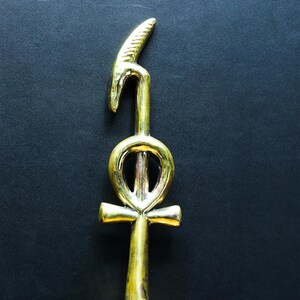 Large Scepter With Ankh (key of Life) - Djed of Osiris - Was-scepter ...