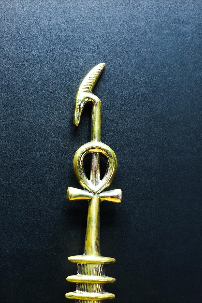 Large Scepter With Ankh (key of Life) - Djed of Osiris - Was-scepter ...