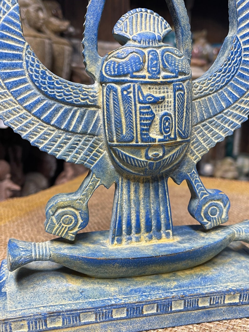Egyptian Winged Scarab Winged Scarab Beetle Figurine. Scarab - Etsy