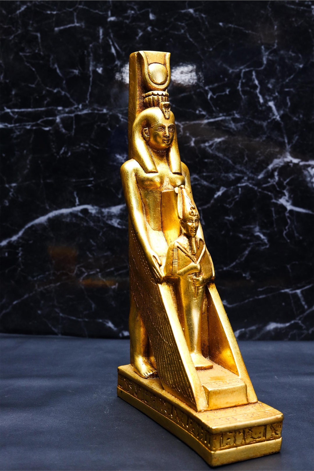 Golden Goddess Isis and Osiris Statue - Lovers Gifts - Love Antiques ...