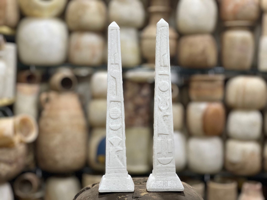 Egyptian Obelisk, Pair of Obelisks Made in Egypt, Home Decor Obelisk ...
