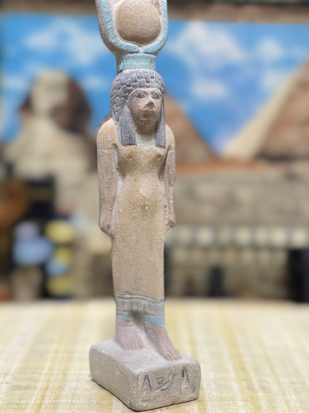 Egyptian Goddess Hathor Statue, Hathor's Crown. Goddess Hathor Replica ...