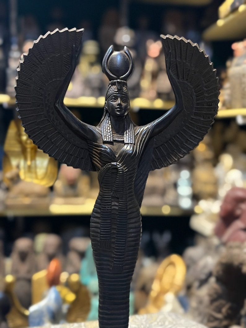 Egyptian Goddess Isis Statue With Special Cartouche Isis - Etsy