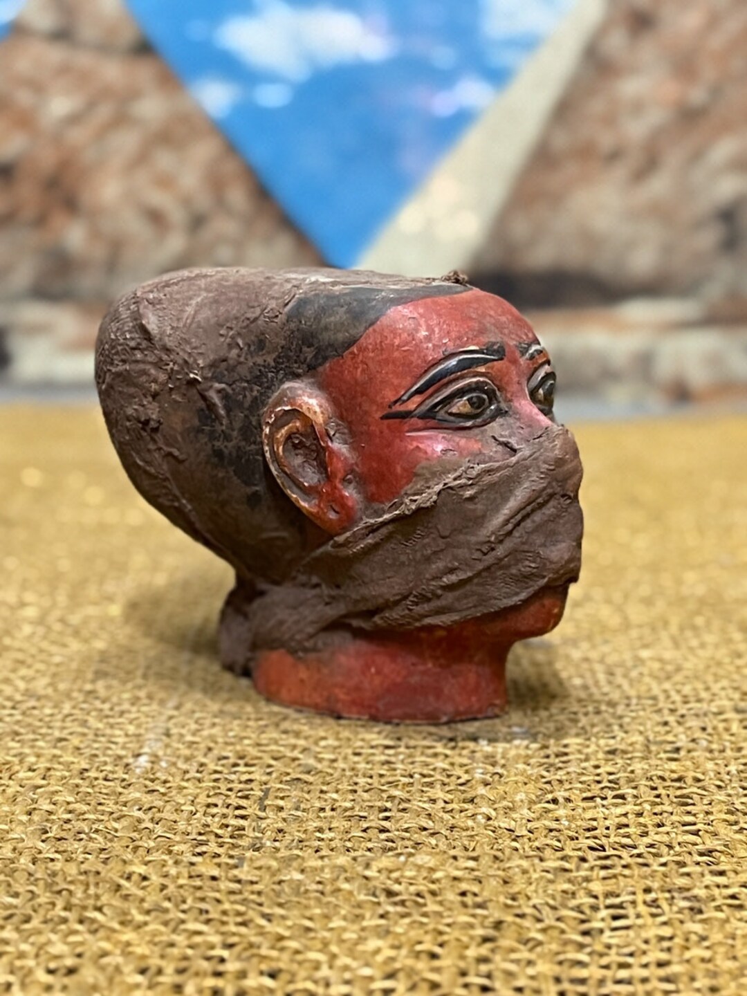 Mini Statue for Queen Nefertiti, Masked Nefertiti Head, a Statue for ...