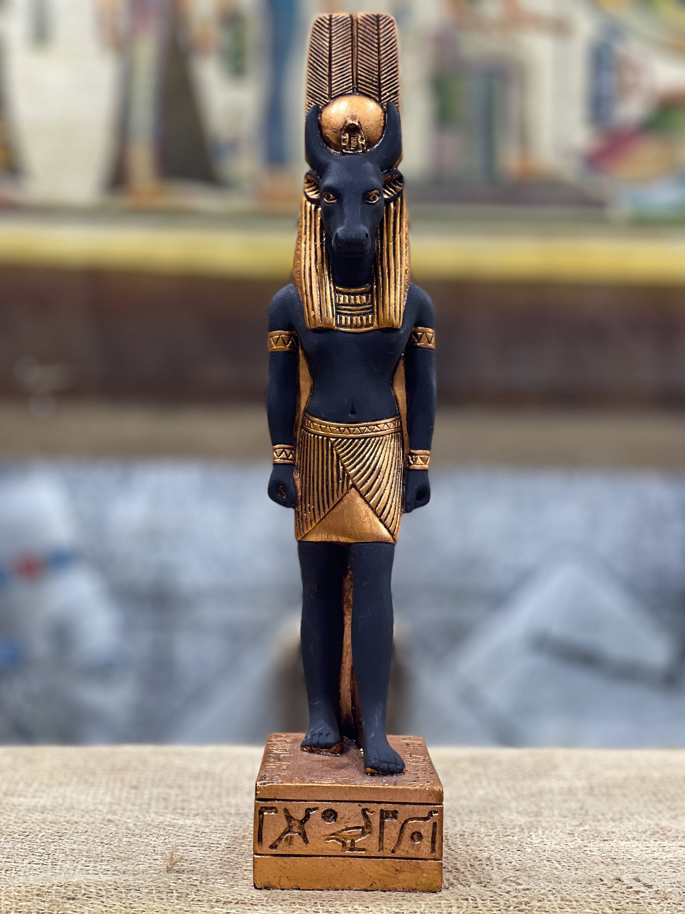Goddess Hathor Statue in the Cow Form , Made by Egyptian Hands - Etsy